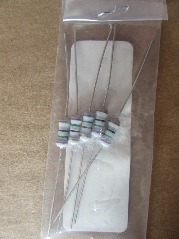 (5) Digi-Key 75W-1-ND Resistors 75 Ohm 1 Watts NEW!!! in Bag | eBay