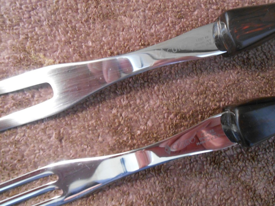 CUTCO Olean 1727 Carving Fork & 1726 Turning Fork w/Classic Handles ...