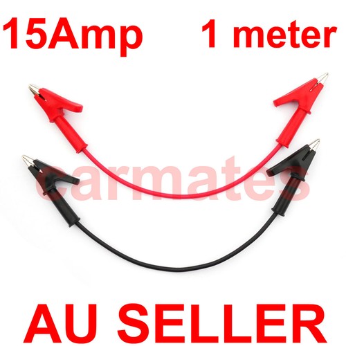 Test Leads for Multimeter Meter Power Clips alligator High Current Soft ...