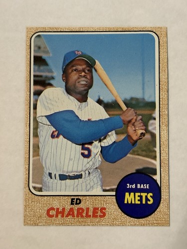 Ed Charles Vintage EX/NEAR MINT SHARP CORNERS 1968 Topps #563 New York ...