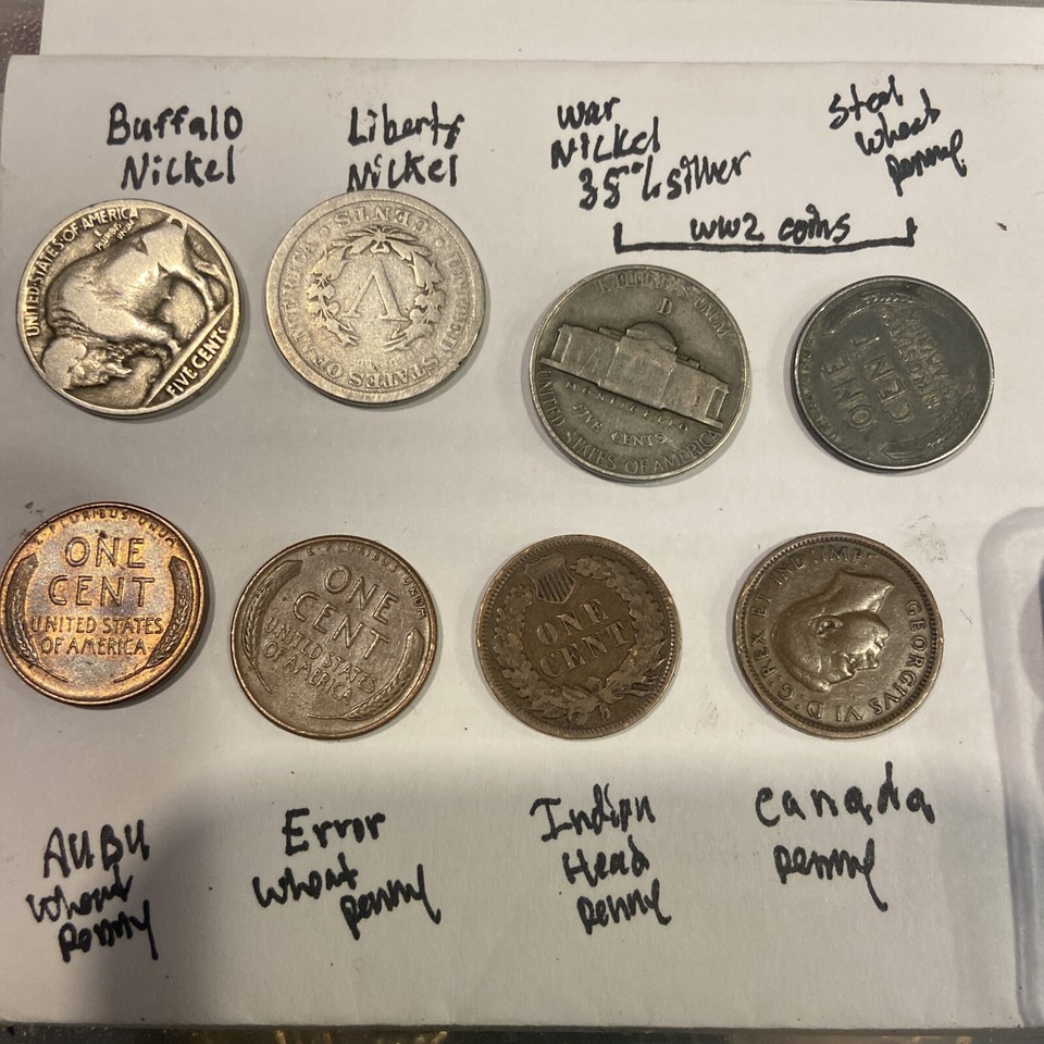 27pc Coin Starter Set Pennie’s, Nickels, Gold Plated Coin, Silver Coin ...