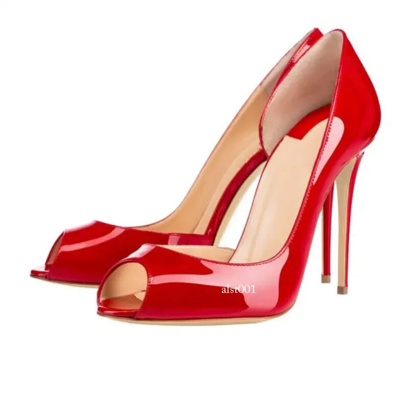 Women's Classic High Heels Pumps Peep Toe Sandals Dress Wedding Party ...