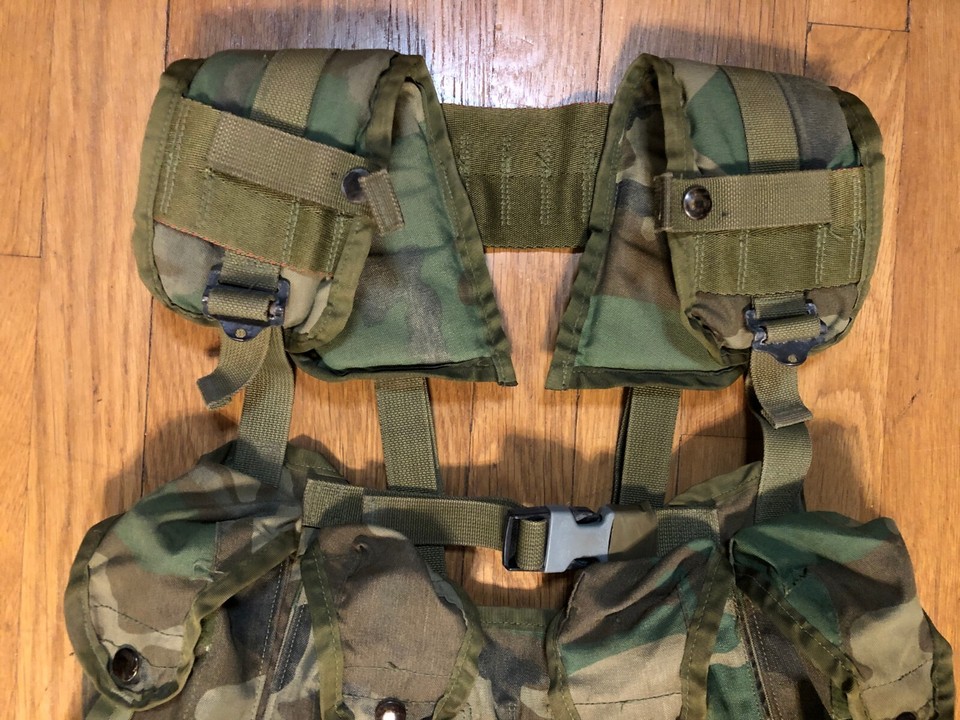 80s 90s US Army USGI Woodland Camo Tactical Load Bearing Vest LBV & LC ...