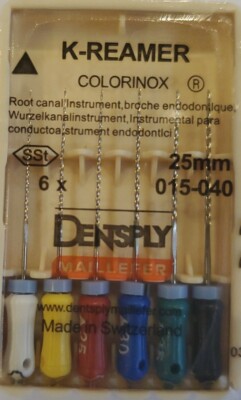 Dentsply Maillefer K-Reamer Endodontic Dental Files 25 mm Assorted 15 ...
