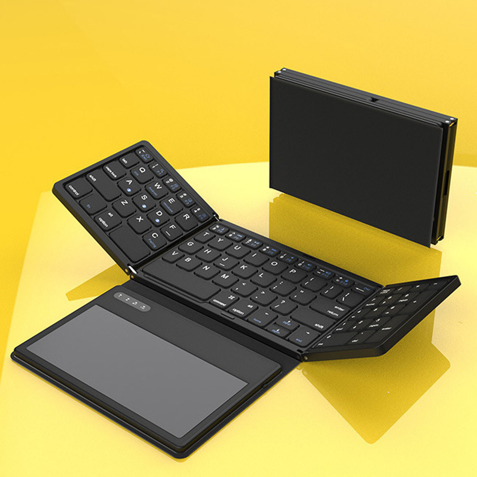 Foldable BT Keyboard Low Latency BT 5.1 Full Size Keyboard With Large ...