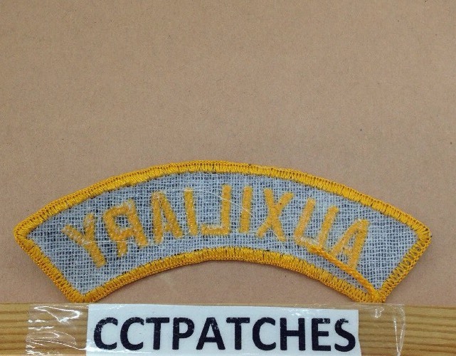 AUXILIARY POLICE ROCKER TAB ORANGE/BLACK SHOULDER PATCH | eBay
