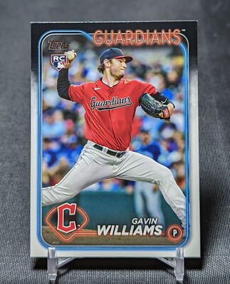 Gavin Williams Rookie Card RC 2024 Topps Series 1 #242 Cleveland ...