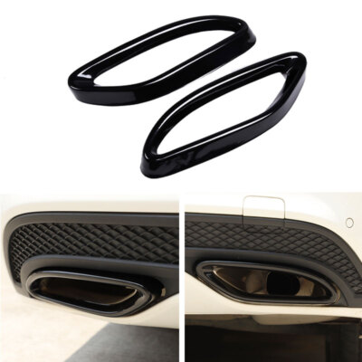 Glossy Exhaust Tail Pipe Throat Cover for Mercedes Benz A B C GLC E ...