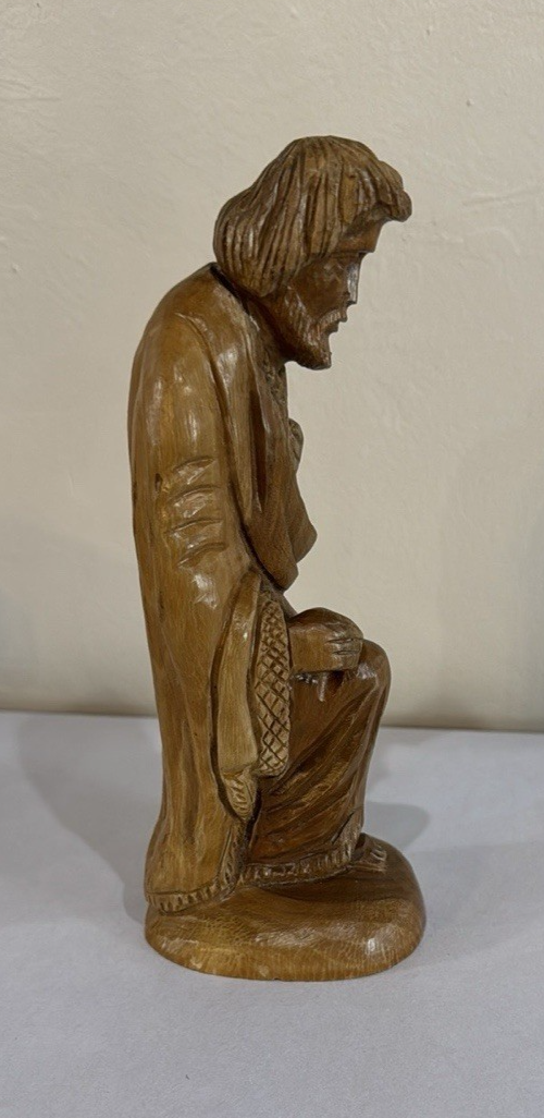 Nativity Figurine Joseph Pure Olive Wood Made in Holy Land Hand Carved ...