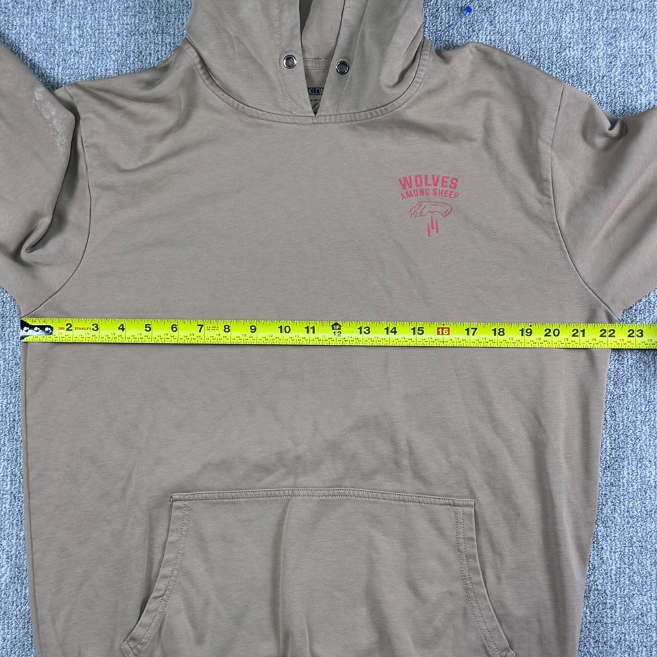 Kill Crew Wolves Among Sheep Hoodie Size L Streetwear Fighter Club Tan ...