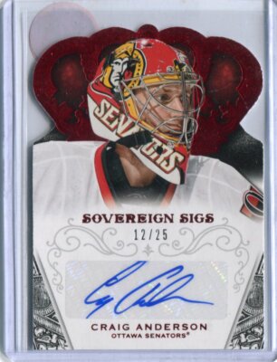 2013-14 Crown Royale - CRAIG ANDERSON - Autograph Red Rookie - SENATORS ...