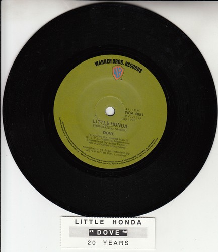 DOVE Little Honda BRAND NEW 7" 45 rpm vinyl record + juke box title ...