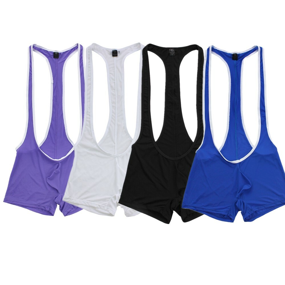 Sexy Mens Jockstrap Wrestling Singlet Backless Bodysuit Leotard Briefs ...