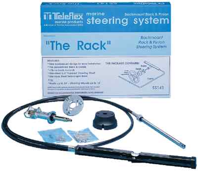 Teleflex SS14111 11ft Back Mount Rack Steering System with SSC13411 ...