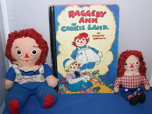 1931 "Raggedy Ann in Cookie Land" book and 2 Knicker Bocker dolls | eBay