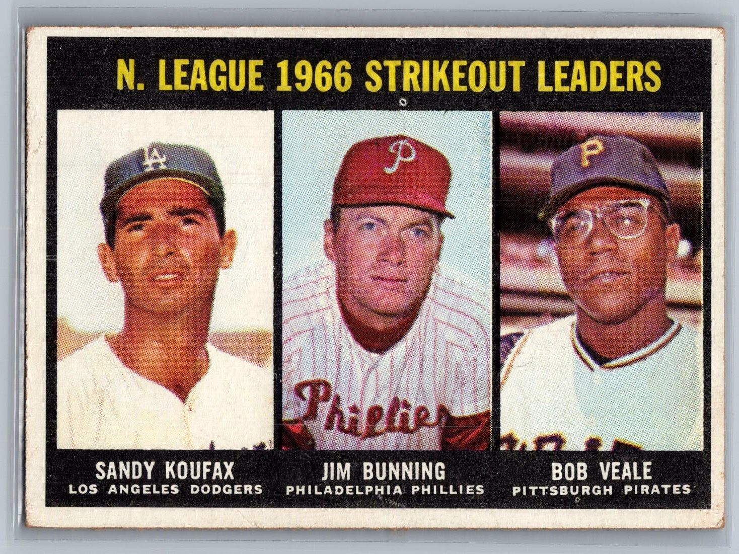 1967 Topps - #238 Sandy Koufax, Jim Bunning, Bob Veale - HOF VG+ | eBay
