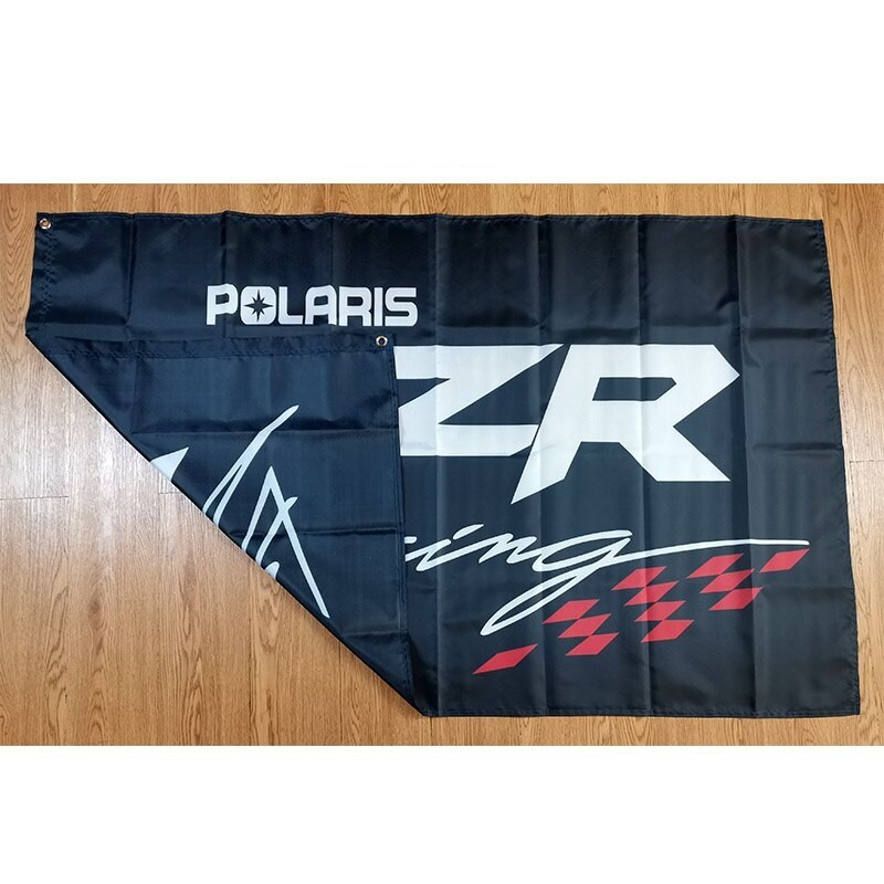 Polaris RZR Racing Feet Flag Banner 3x5 Feet Vinyl Snowmobile Snocross ...