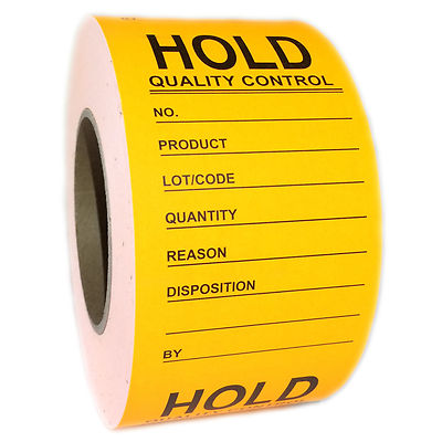 Orange "Hold" Label Sticker 3" by 5" - 500 ct Roll - SL024 | eBay