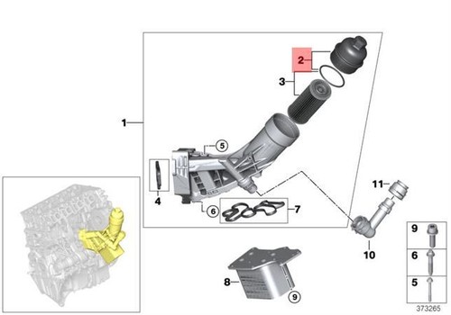 Genuine BMW E84 E90N E91N E92N E93N F01N F06 Oil Filter Cover OEM ...