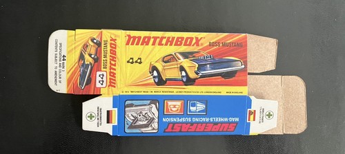 Matchbox Superfast #44 Boss Mustang ‘74-‘76 Type I Repro Box | eBay