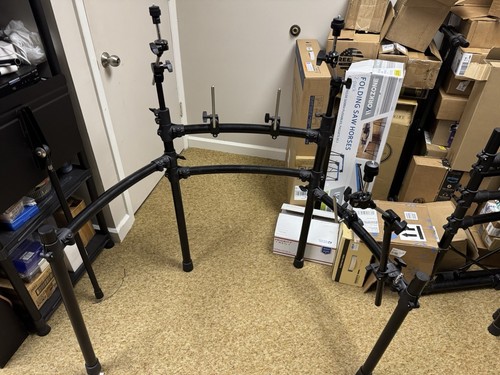 Roland MDS-Standard V-Drum Rack Fully Loaded, 3 Cymbal Arms, 3 Pad ...