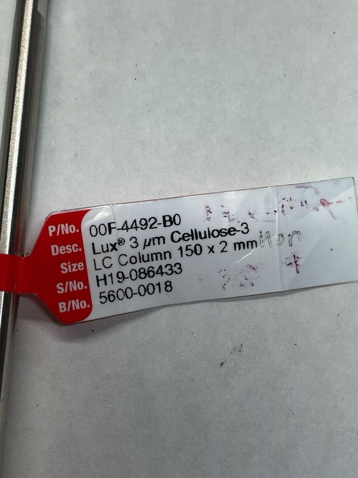 Phenomenex Lux Cellulose-3 Chiral HPLC Column, 150 x 2 mm x 3 µm, 00F ...