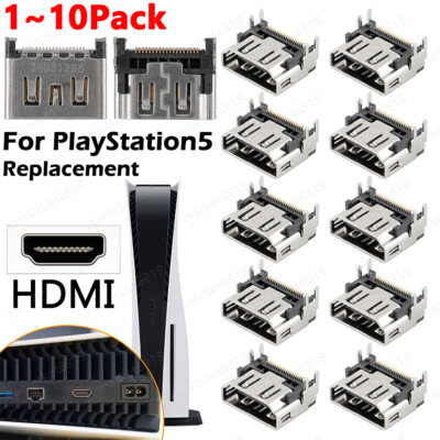 1~10PACK HDMI Port Connector Socket Replacement For Sony PlayStation 5 ...