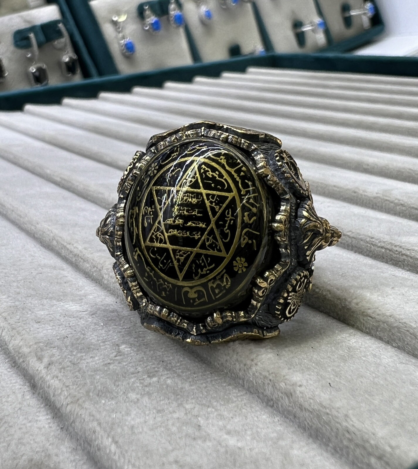 Secret Seal of King Solomon Silver 925 Men’s Ring Demon Protection ...