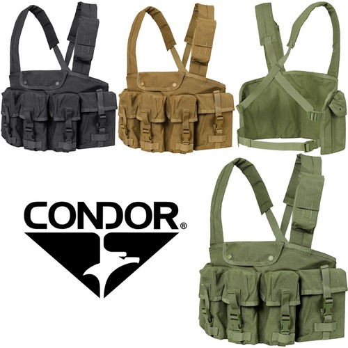 Condor CR 7 Pocket Chest Rig Battle Pouch Military Adjustable Cross X ...