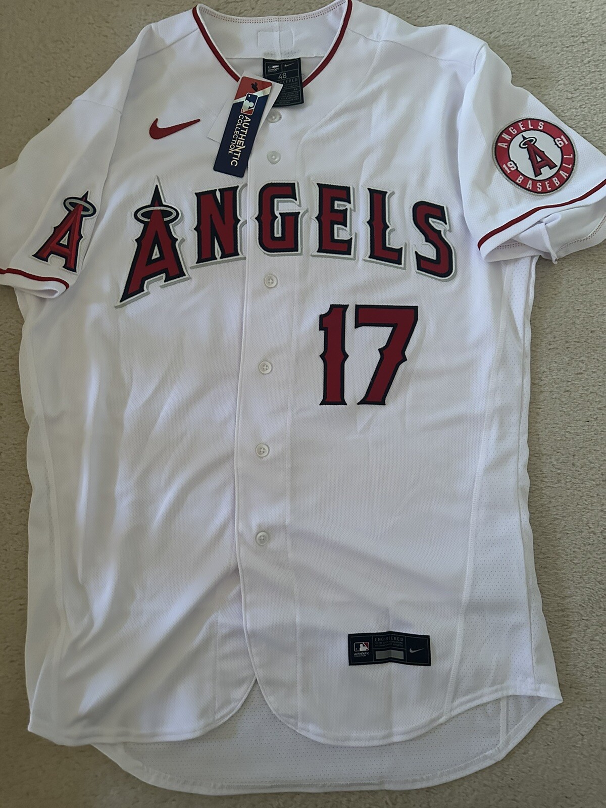 Shohei Ohtani Autographed Authentic Home Angels Jersey In Kanji With ...