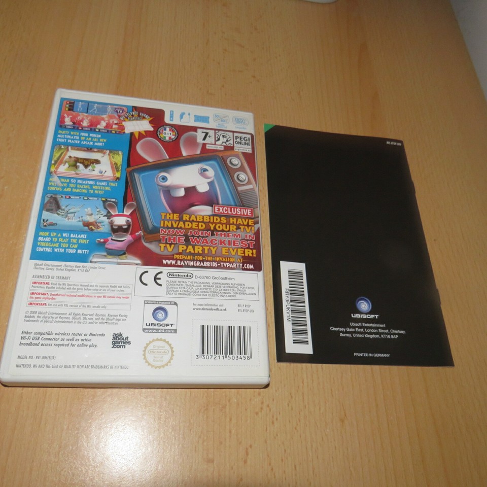 Wii - Rayman Raving Rabbids: TV Party Nintendo Wii, PAL VERSION | eBay