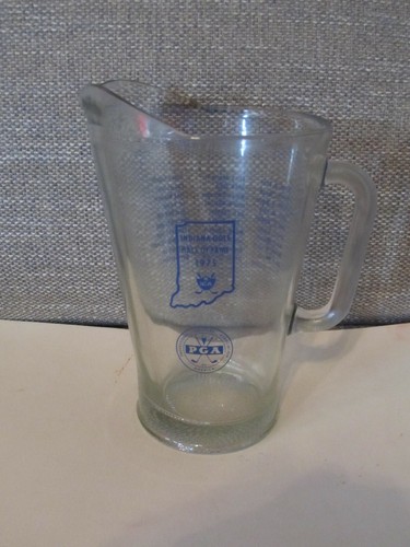 Vintage INDIANA GOLF HALL OF FAME 1975 Clear Glass Water Pitcher | eBay