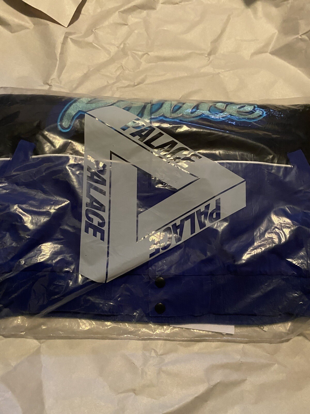 Palace Skateboards Fast Cotton Jacket Blue XL In Hand Racing ...