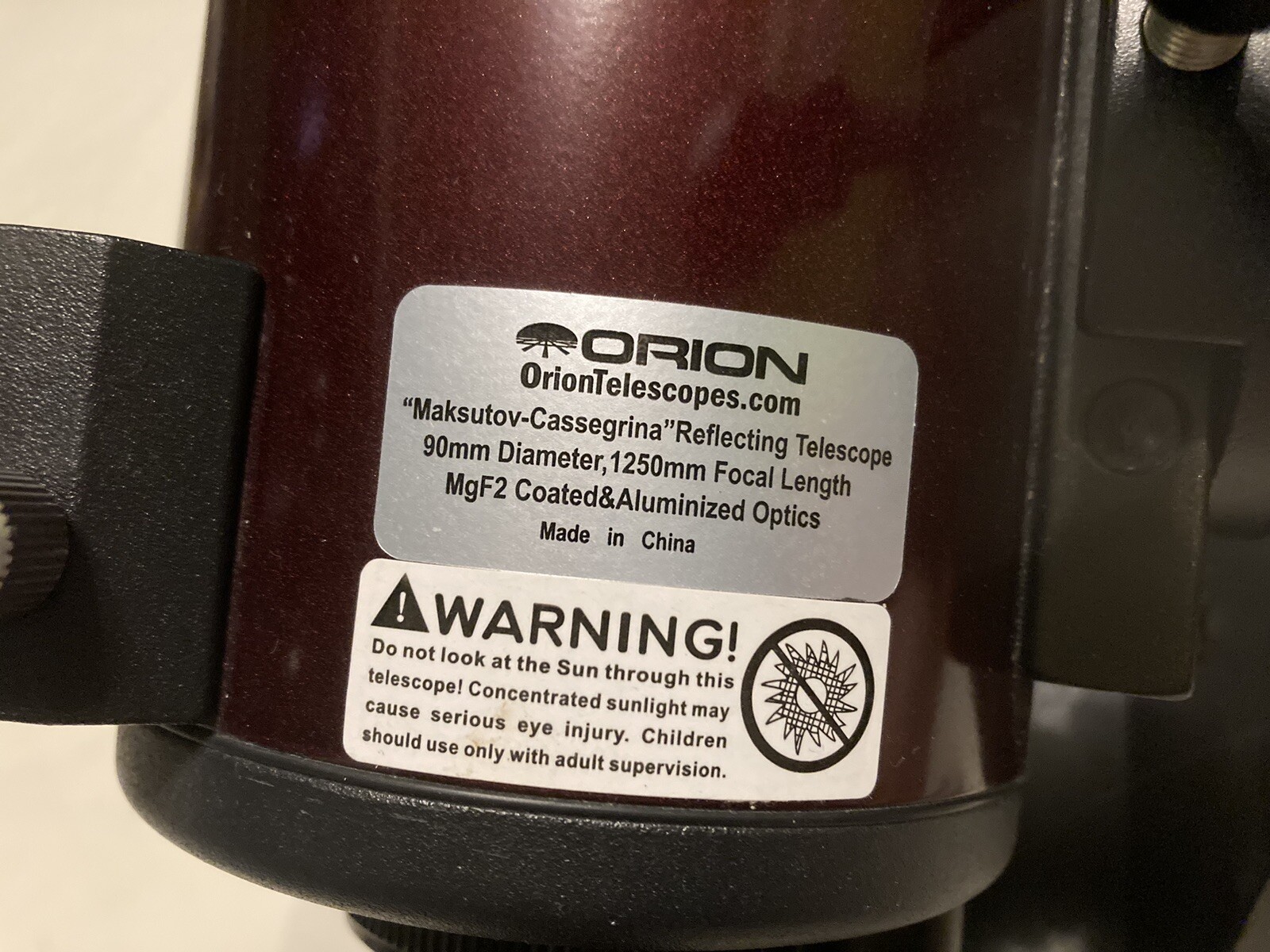 Orion Starmax 90mm Teleskop mit Tischmontage, 10mm & 25mm Objektive | eBay