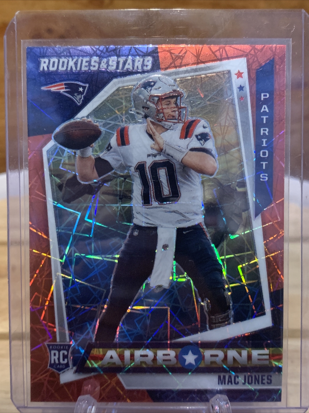 2021 Rookies & Stars Mac Jones Red Lazer Prizm Airborne Rookie Card RC ...