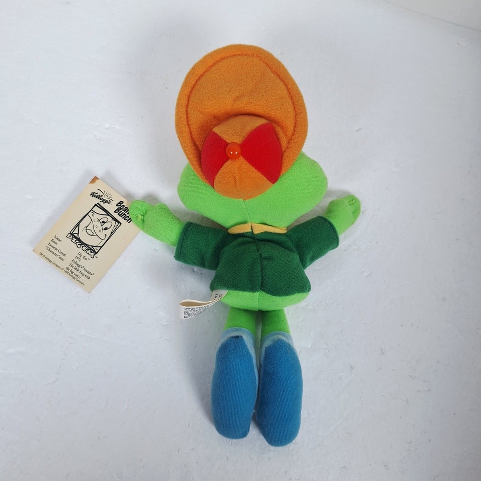 Kellogg's Dig 'Em Frog 1998 Bean Bag Bunch Plush Honey Smacks Cereal ...