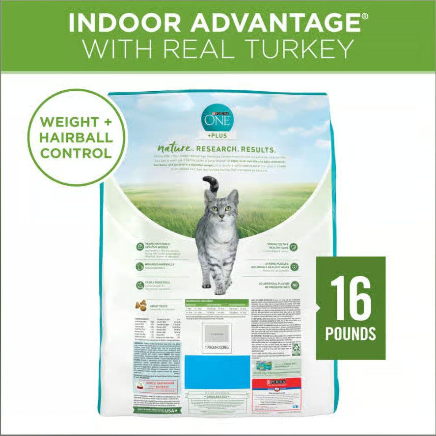 2 Pack Purina ONE +Plus Indoor Advantage & Weight Control Dry Cat Food ...