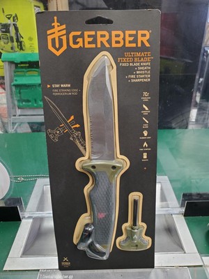 Gerber Gear 31-003941 Ultimate Survival Fixed Blade Knife with Sheat ...