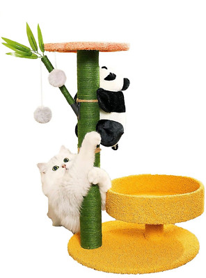 Panda Cat Tree with Sisal Scratching Posts | Furniture for Indoor ...