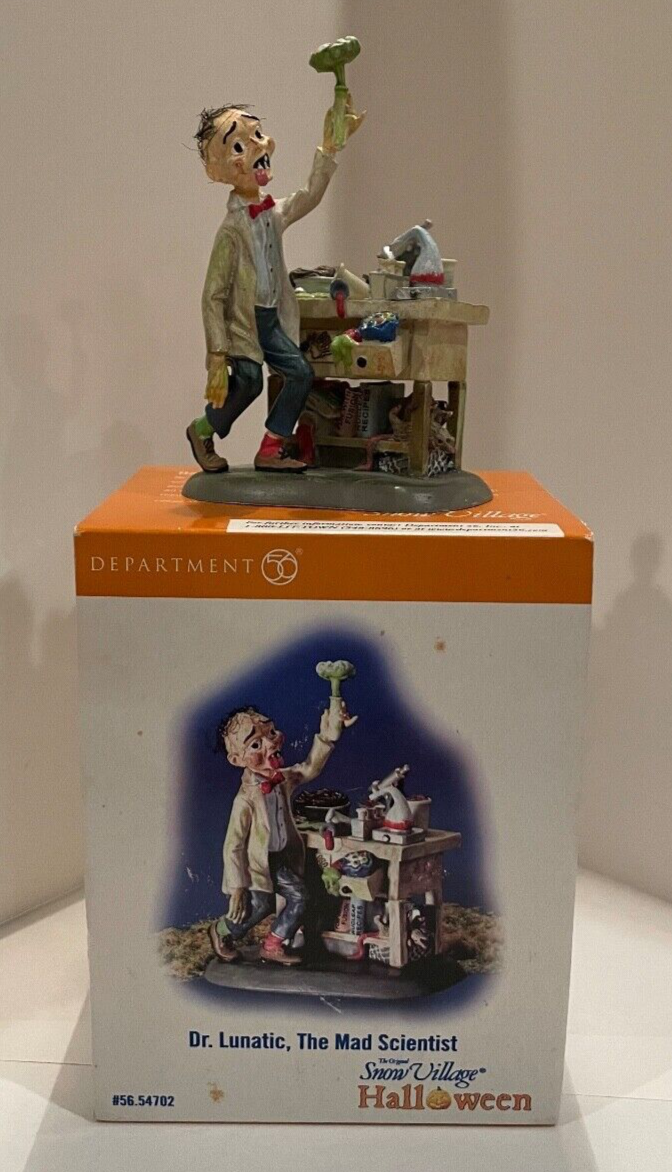 Department 56 Snow Village Halloween Dr. Lunatic, The Mad Scientists | eBay