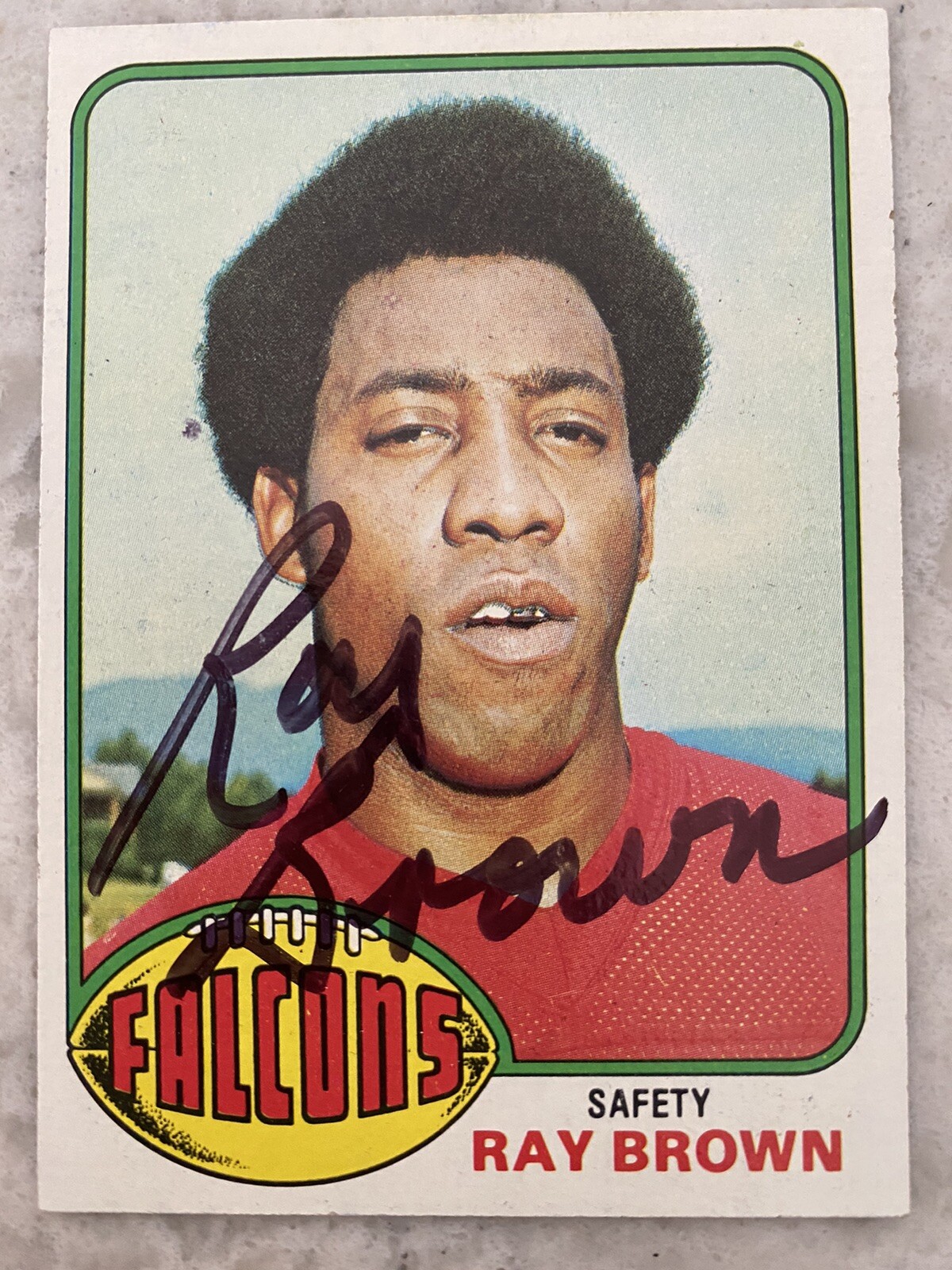 Ray Brown signed ATLANTA FALCONS card 1976 Topps | eBay