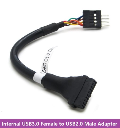 USB Cable Adapter Internal USB 3.0 19pin FEMALE to Internal USB 2.0 ...