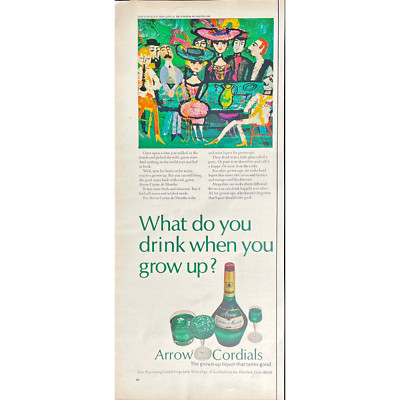 Arrow Cordials Liquor 1969 Vintage Print Ad Retro Alcohol Memorabilia ...