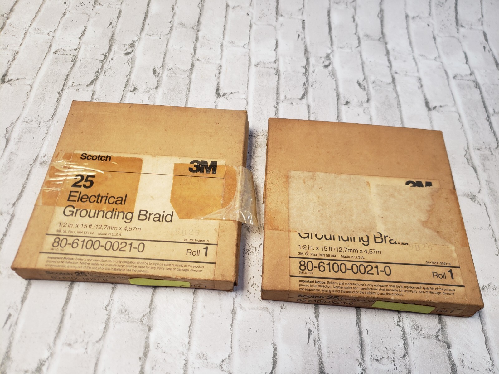 3M SCOTCH 25 Electrical Grounding Braid 1/2inch x 15FT 80-6100-0021-0 ...