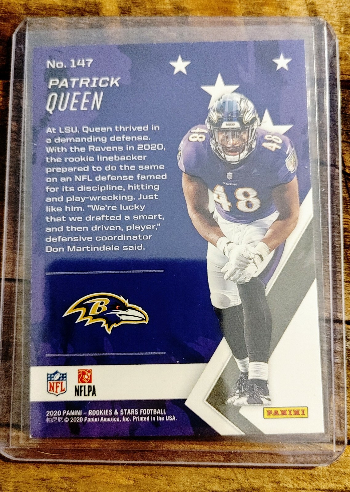 2020 Panini Rookies & Stars - Rookie Patrick Queen #147 (RC) for sale ...