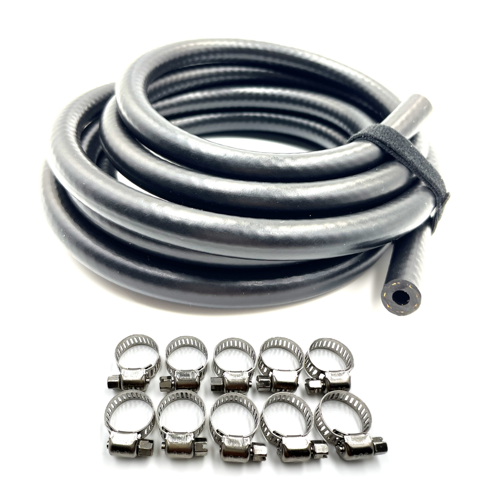 10 Ft Neoprene NBR Fuel Injection Line Hose Flexible braided Gas Line ...