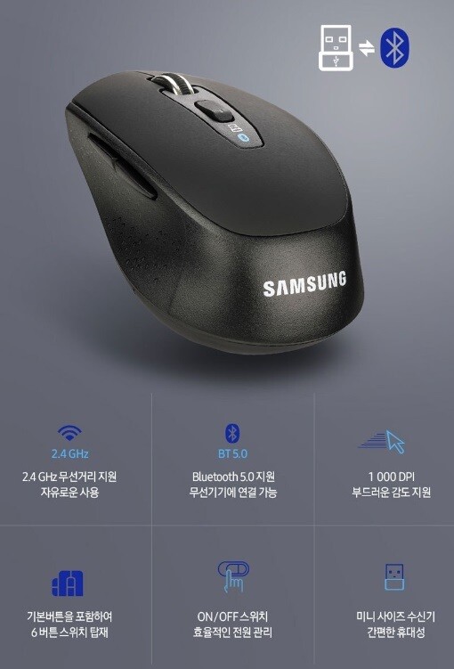 SAMSUNG Multi Wireless Mouse SPA-NMA1PMB | eBay