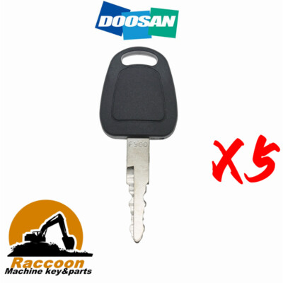 5pcs Fits Doosan Bobcat Terex F900 Heavy Equipment key Excavator Grader ...