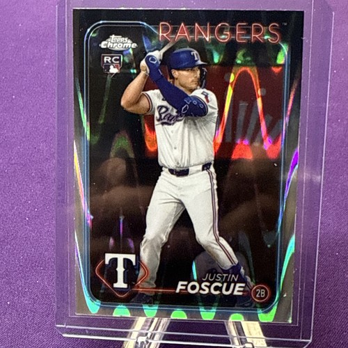 2024 Topps Chrome Update Justin Foscue #USC179 RayWave Texas Rangers | eBay