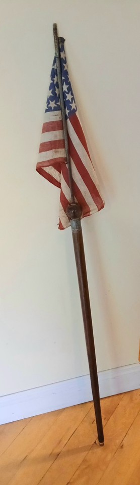 Early Rare Original Linen 39 Star American Political Parade Cane Flag ...